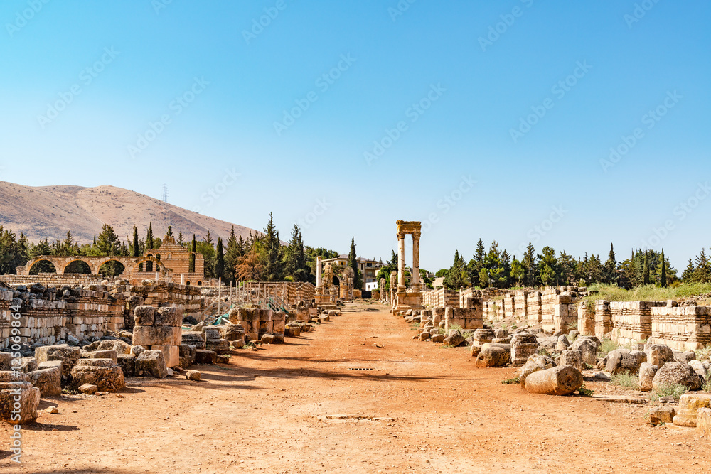 Umayyad City of Anjar in Lebanon. It is located about 50km east of ...