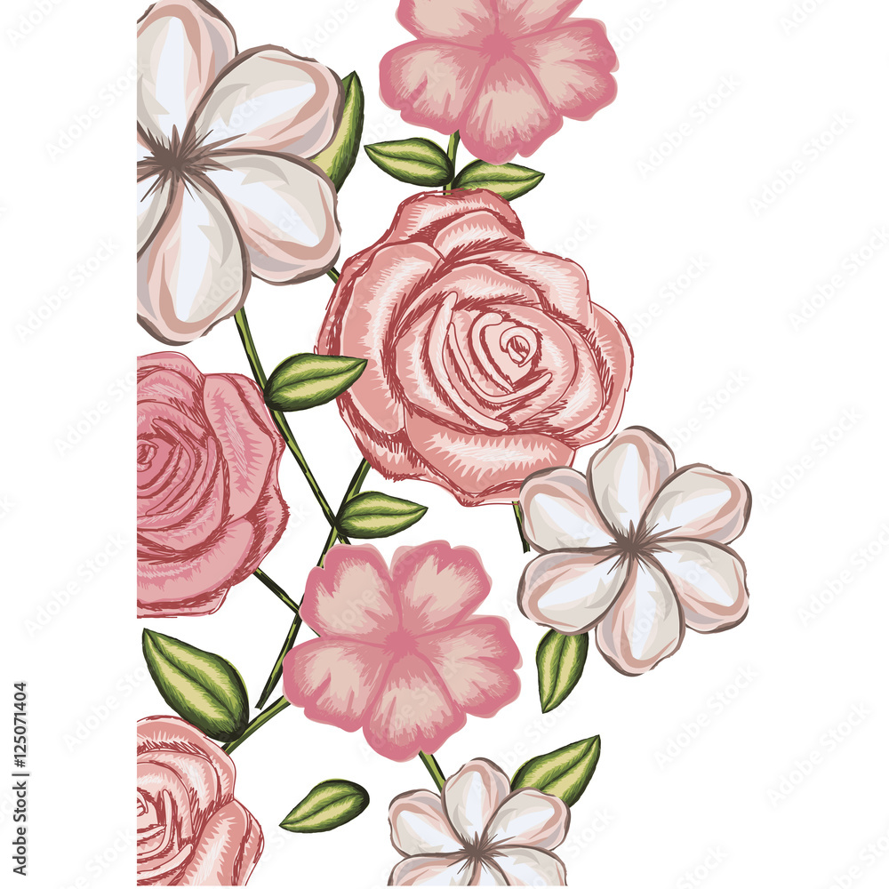 delicate flower drawing icon image vector illustration design Stock ...