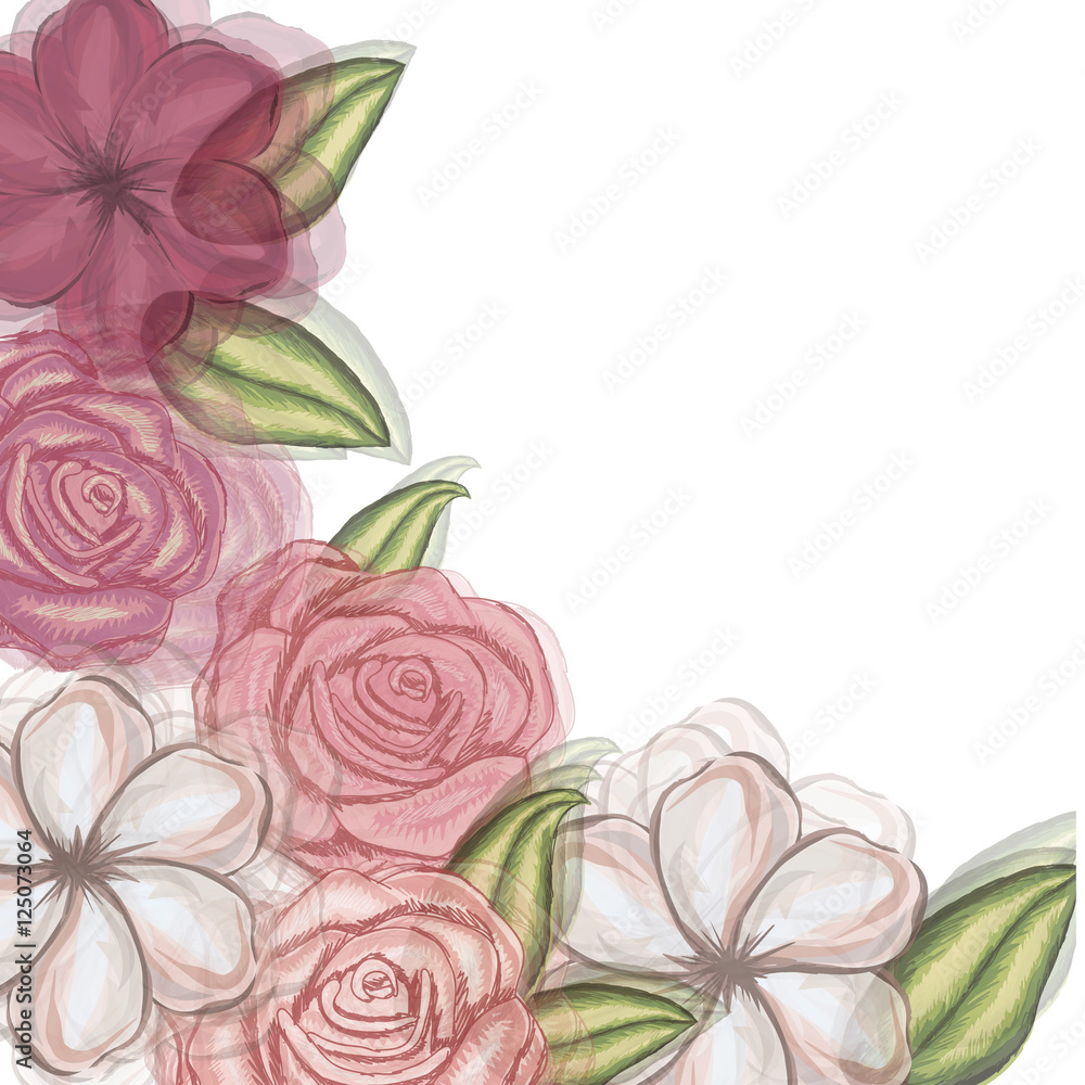 delicate flower drawing icon image vector illustration design Stock ...