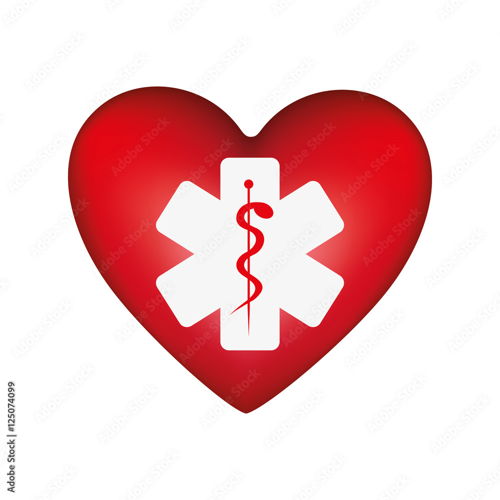 heart shape health care emblem icon image vector illustration design ...