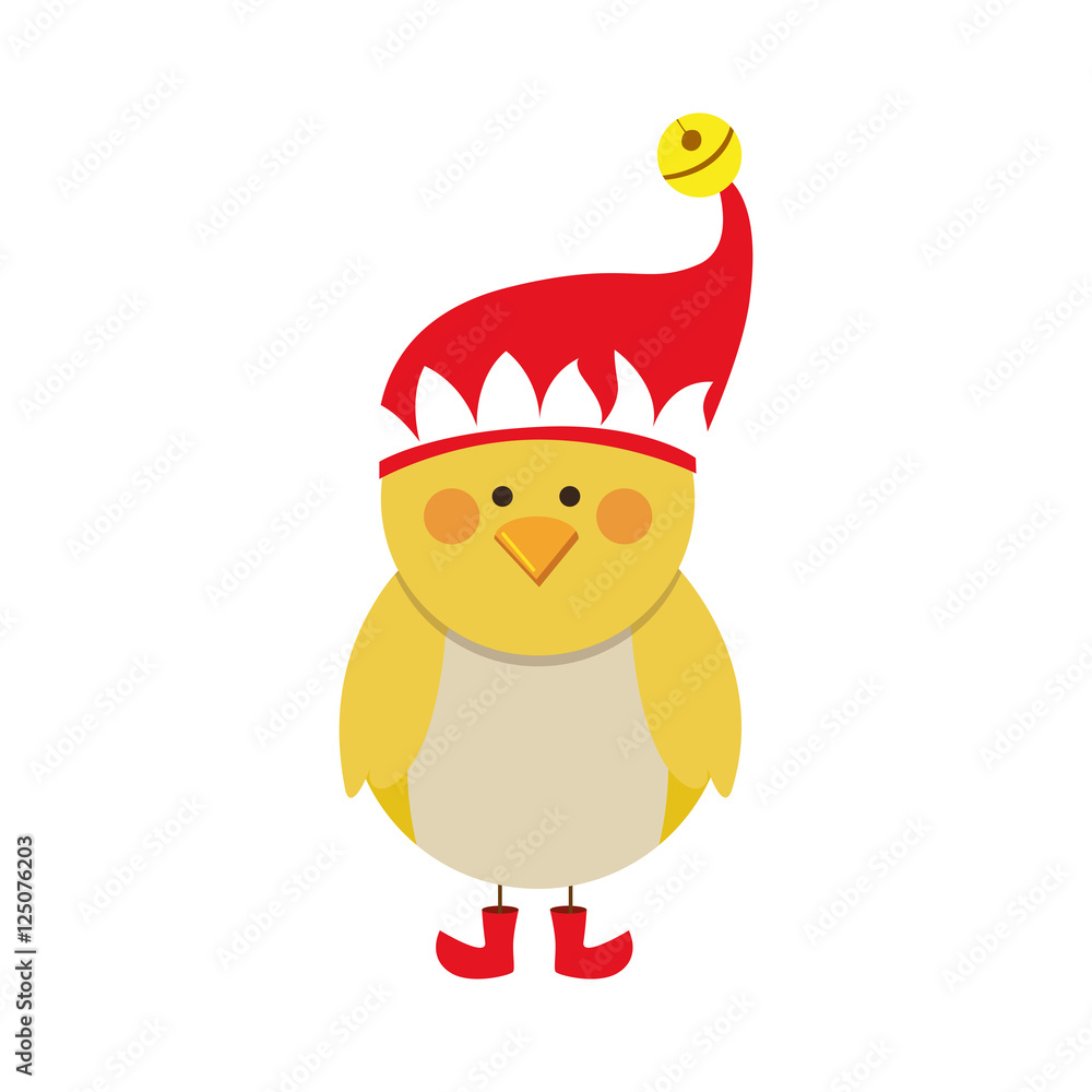 christmas bird cartoon icon image vector illustration design Stock ...