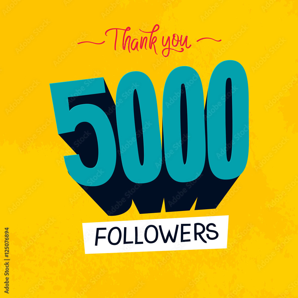 Vector Thanks Design Template For Network Friends And Followers Thank