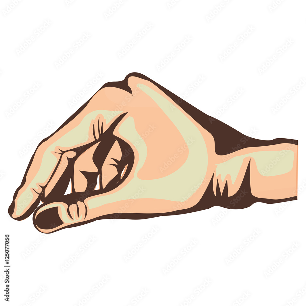 fine grip hand gesture icon image vector illustration Stock Vector ...