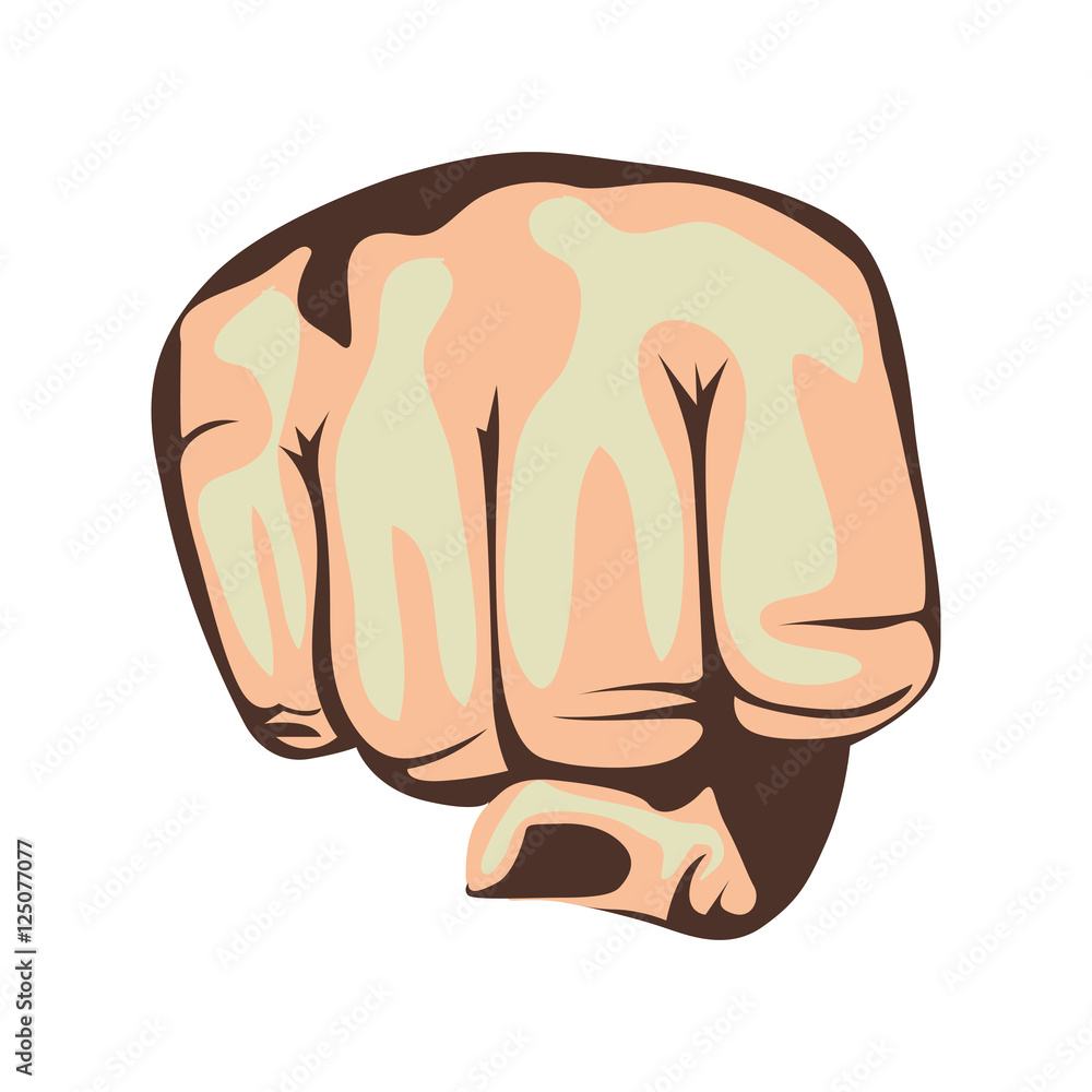 clenched fist hand gesture icon image vector illustration Stock Vector ...