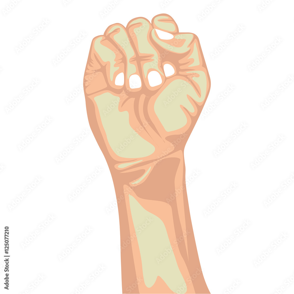 clenched fist hand gesture icon image vector illustration Stock Vector ...