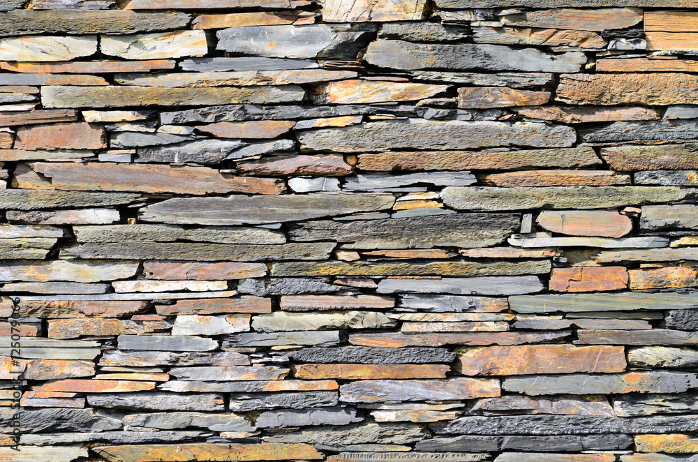 Natursteinmauer Schiefer Stock Photo | Adobe Stock