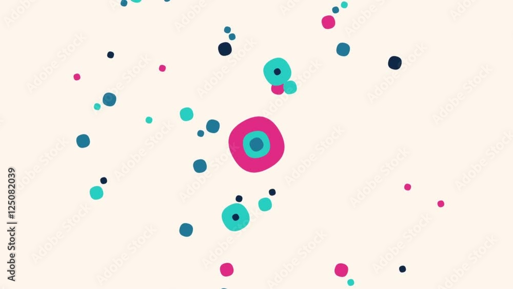 Abstract Rotation Animation with Colorfull Circle Geometric Shapes. 2d ...