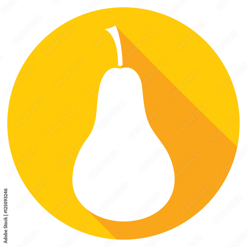 pear fruit flat icon Stock Vector | Adobe Stock