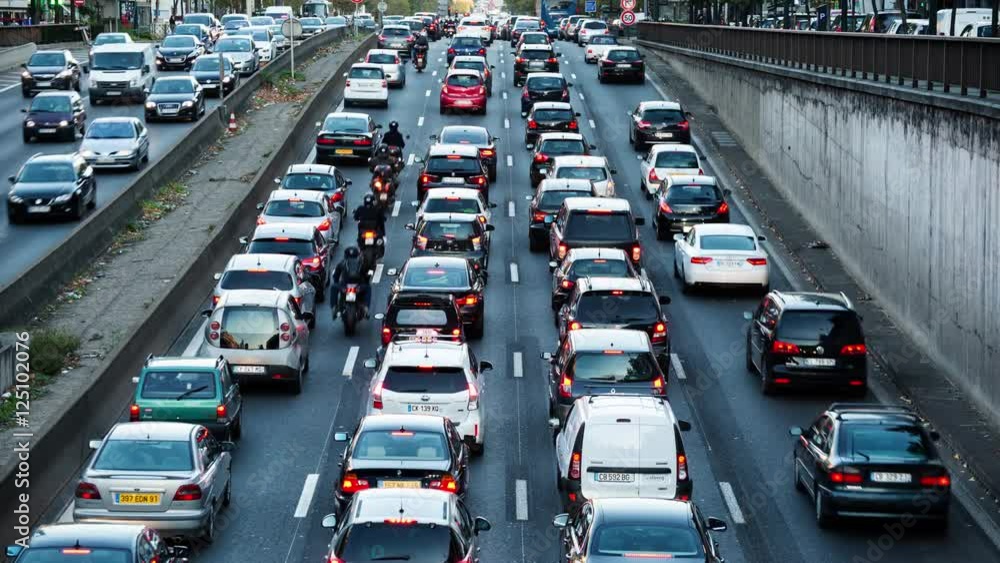 Time Lapse of Evening Traffic in Paris - Champs Elysees - Paris France ...