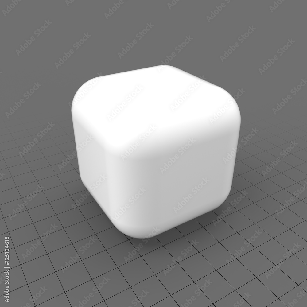 Rounded Cube Stock 3D asset | Adobe Stock