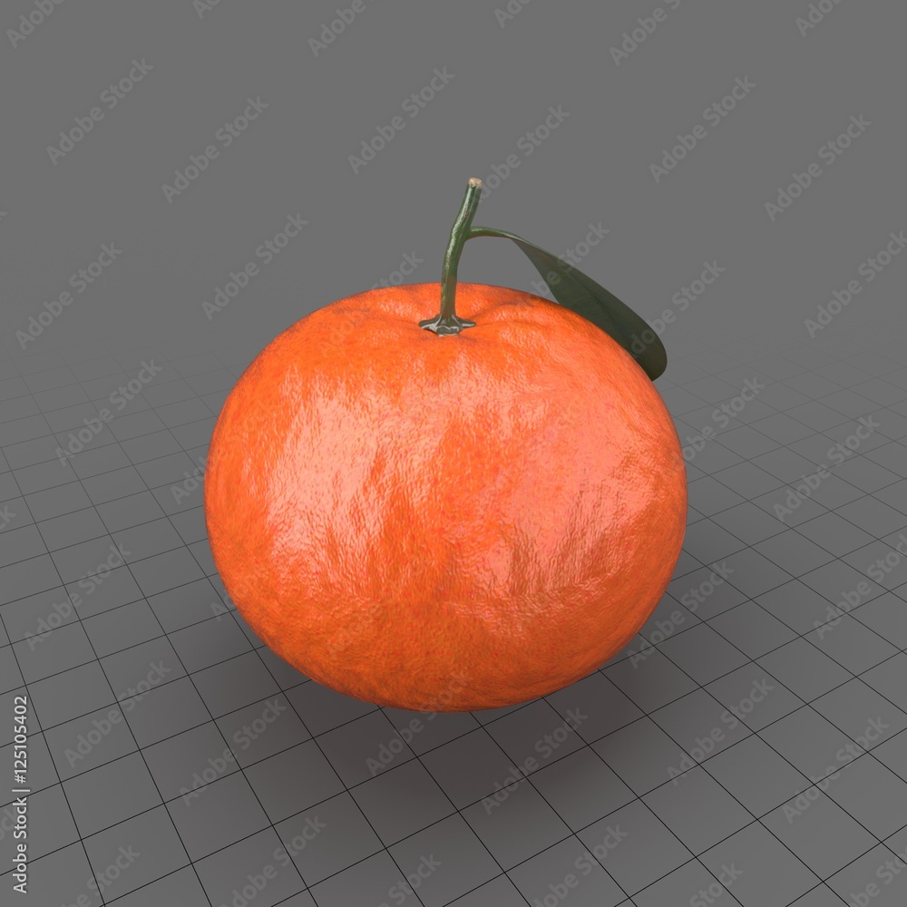 Tangerine Stem Stock 3D asset | Adobe Stock