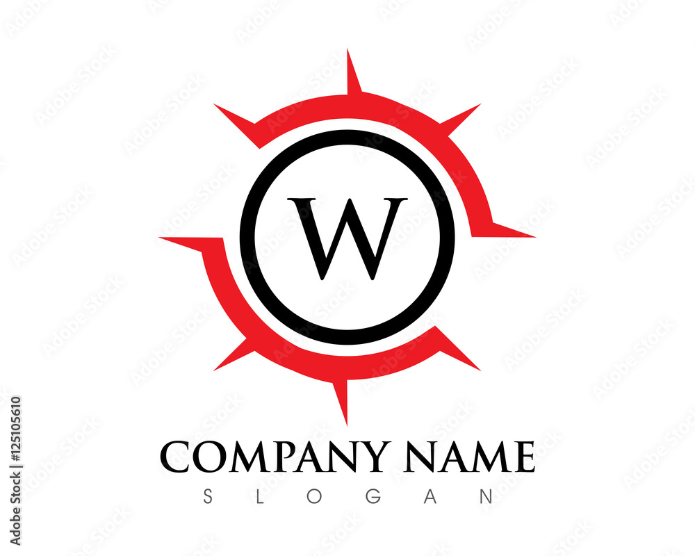 Circle W Letter Logo Stock Vector | Adobe Stock