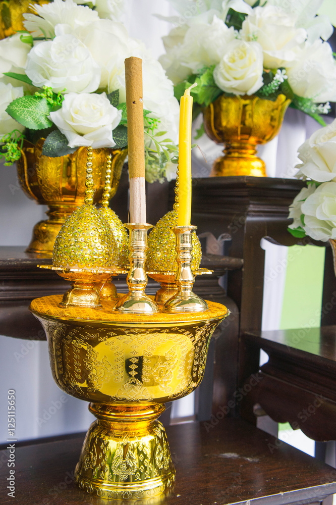 Incense altar worshiping, n saluting ritual worship or prayers i Stock ...