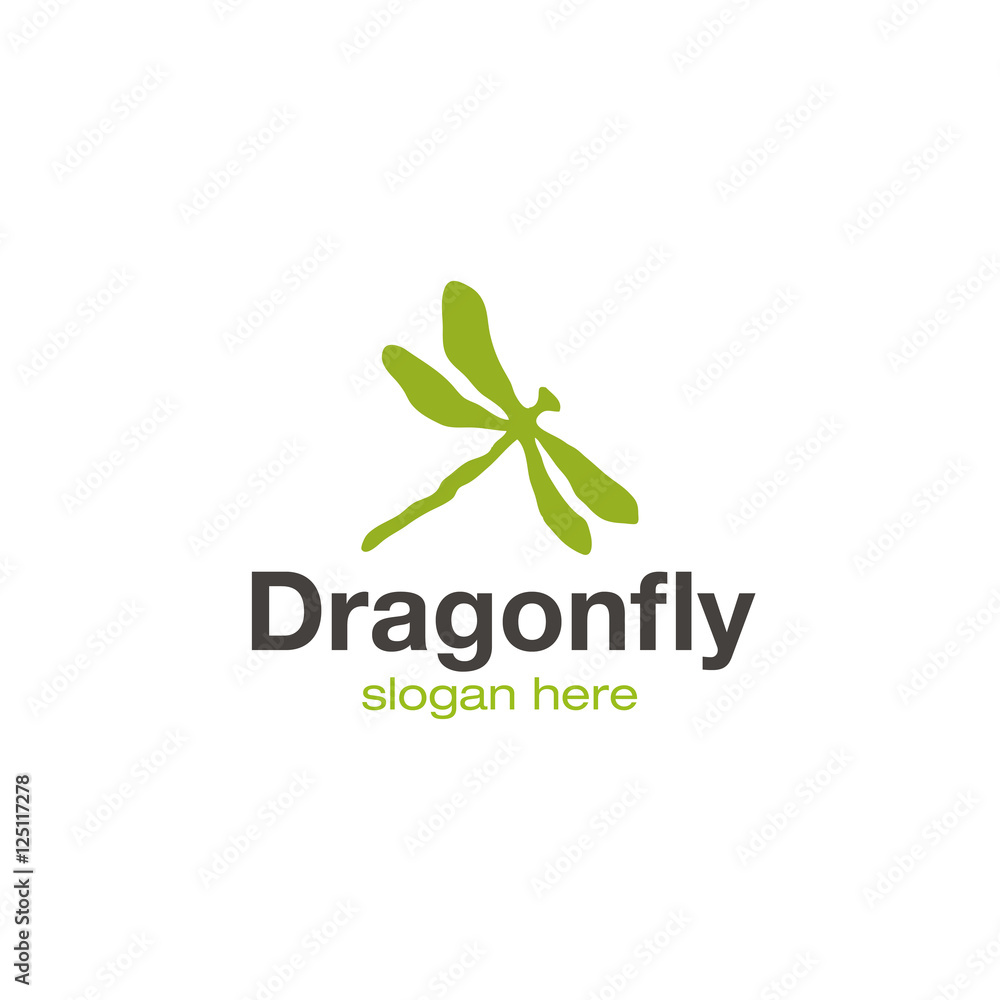 Dragonfly logo design vector Stock Vector | Adobe Stock