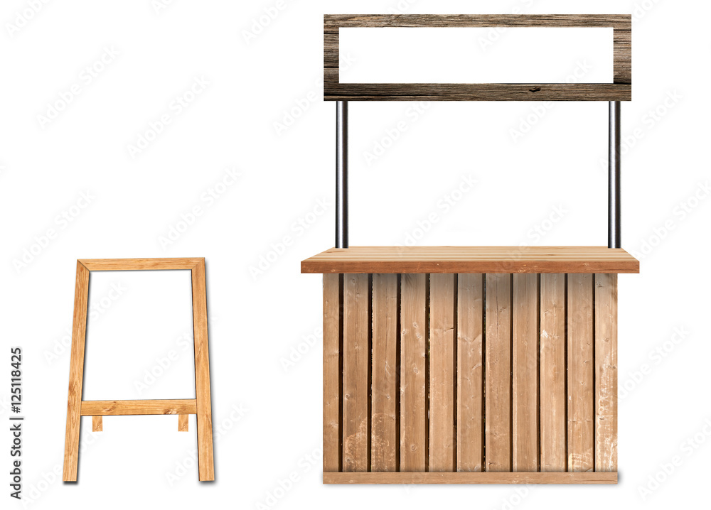 wood stand table on blurred background in store for presentation Wood ...