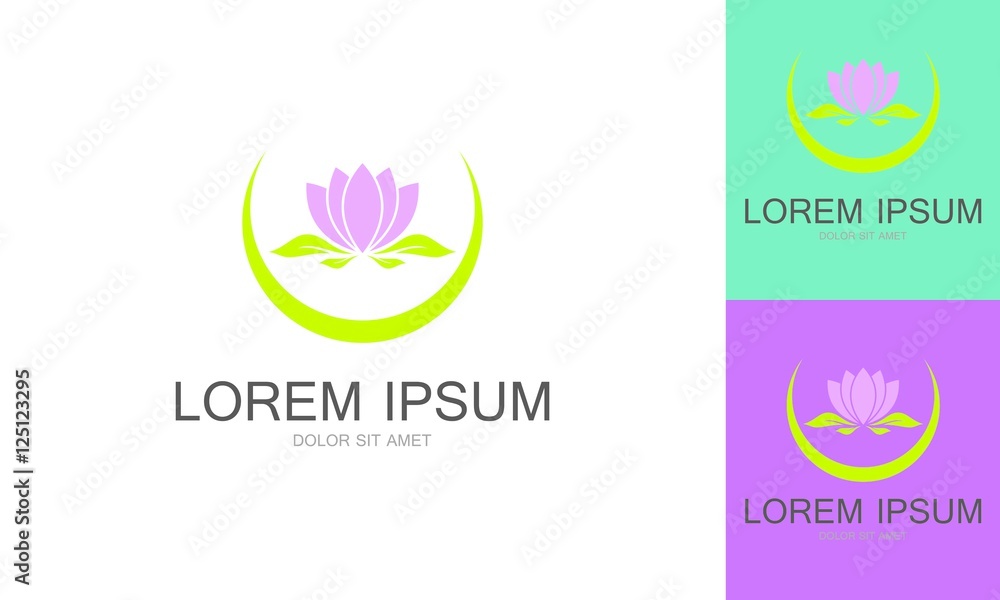 flower spa logo Stock Vector | Adobe Stock