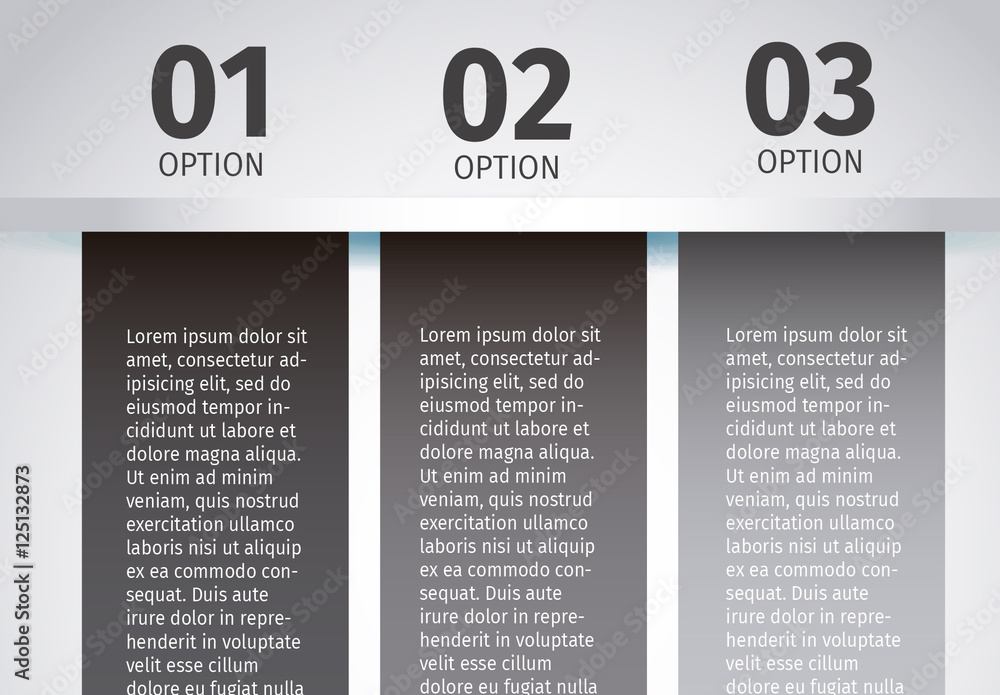 Minimalist Gray Three-Step Infographic Process Template Stock Template ...