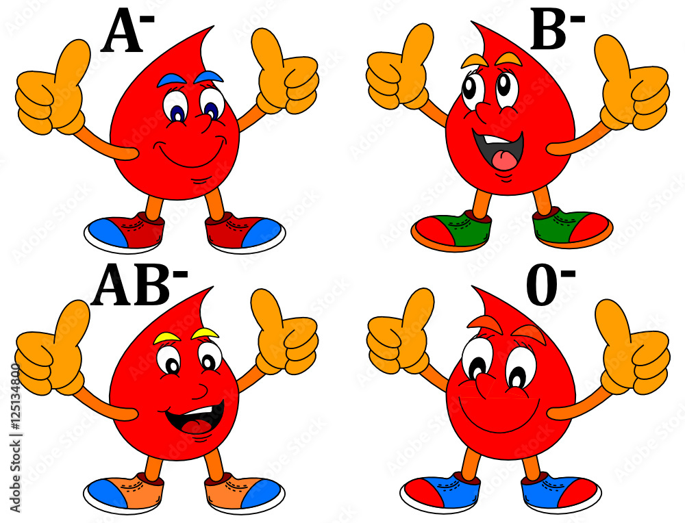 Smiling drop of blood with thumbs-up - Blood minus -vector svg Stock ...