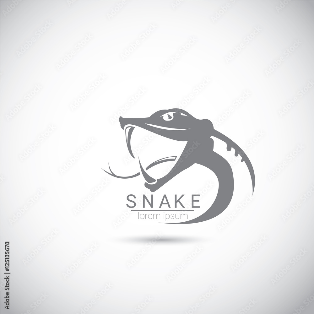 vector snake simple black logo design element. Stock Vector | Adobe Stock