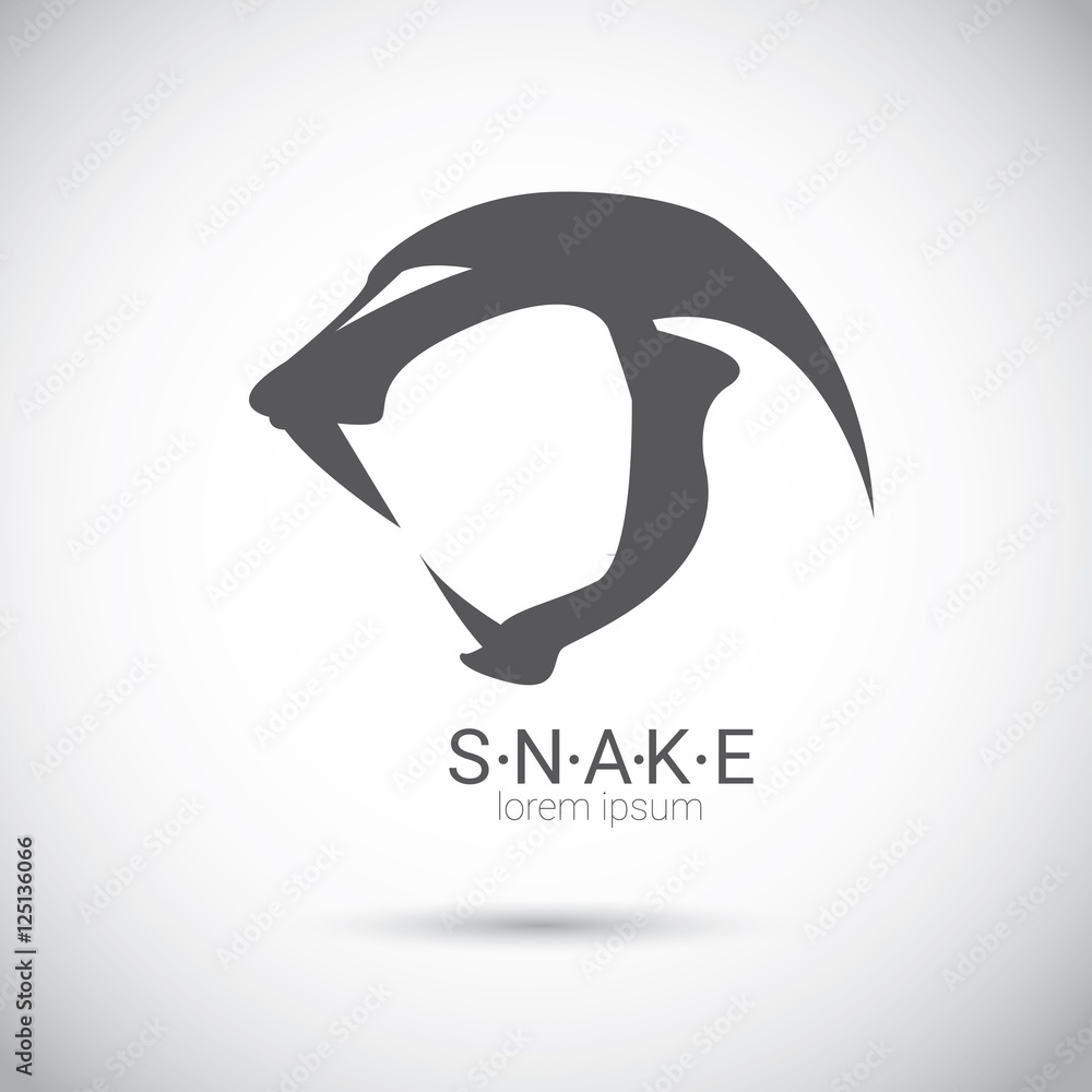 vector snake simple black logo design element. Stock Vector | Adobe Stock