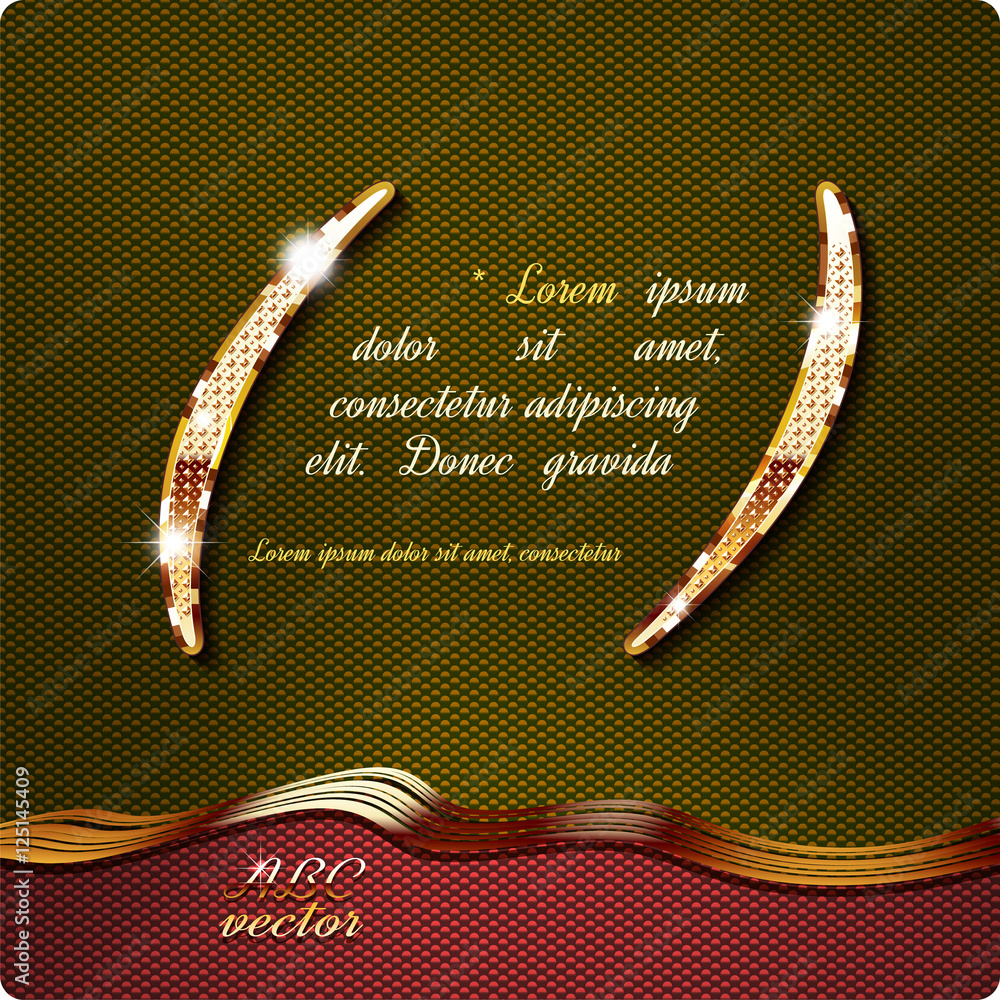 Parentheses with text. This stylish gold cursive alfabet. Vector. Eps ...