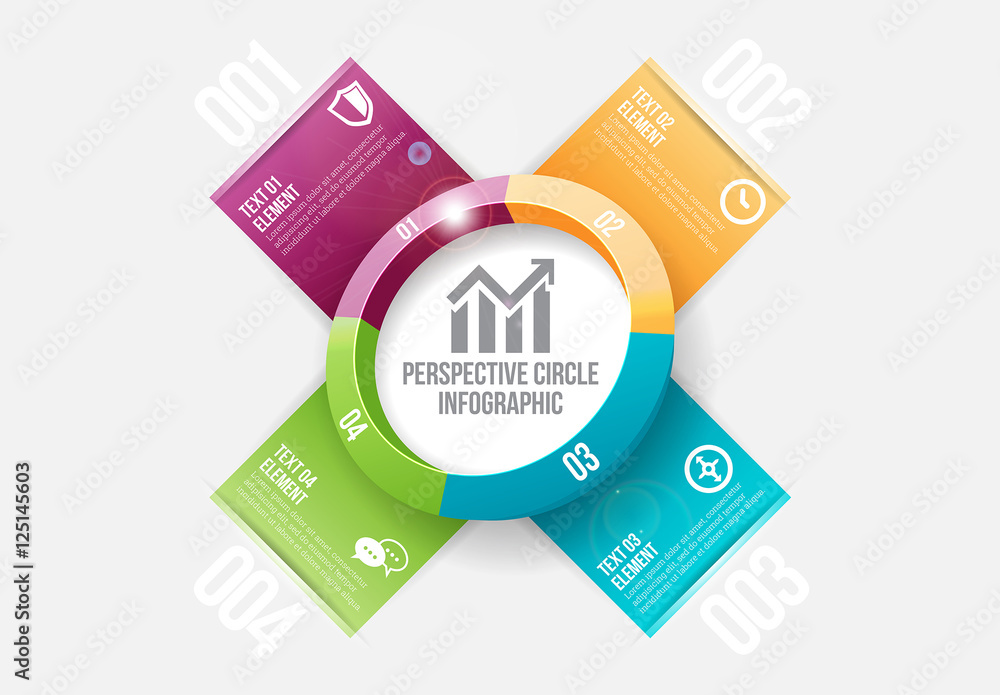 Perspective Circle Infographic Stock Template | Adobe Stock