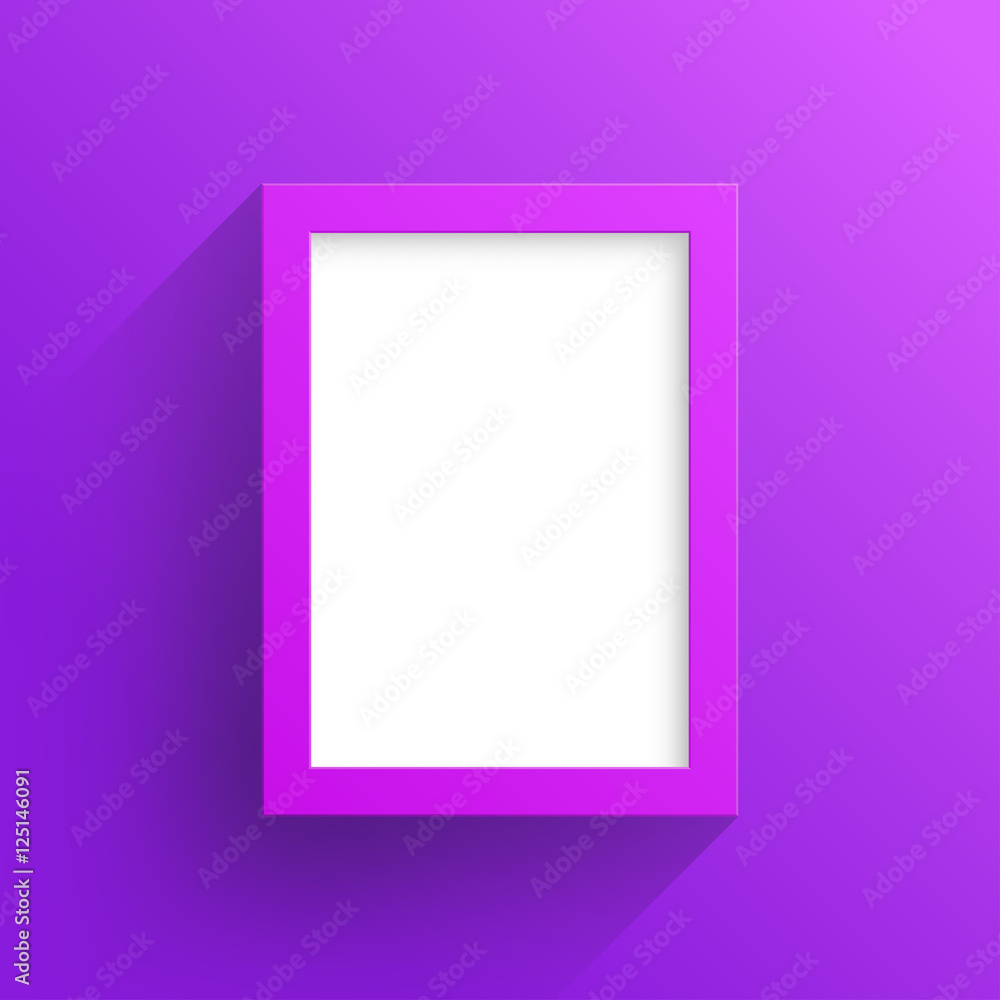Vector Purple Frame Design With White Background Stock Vector | Adobe Stock
