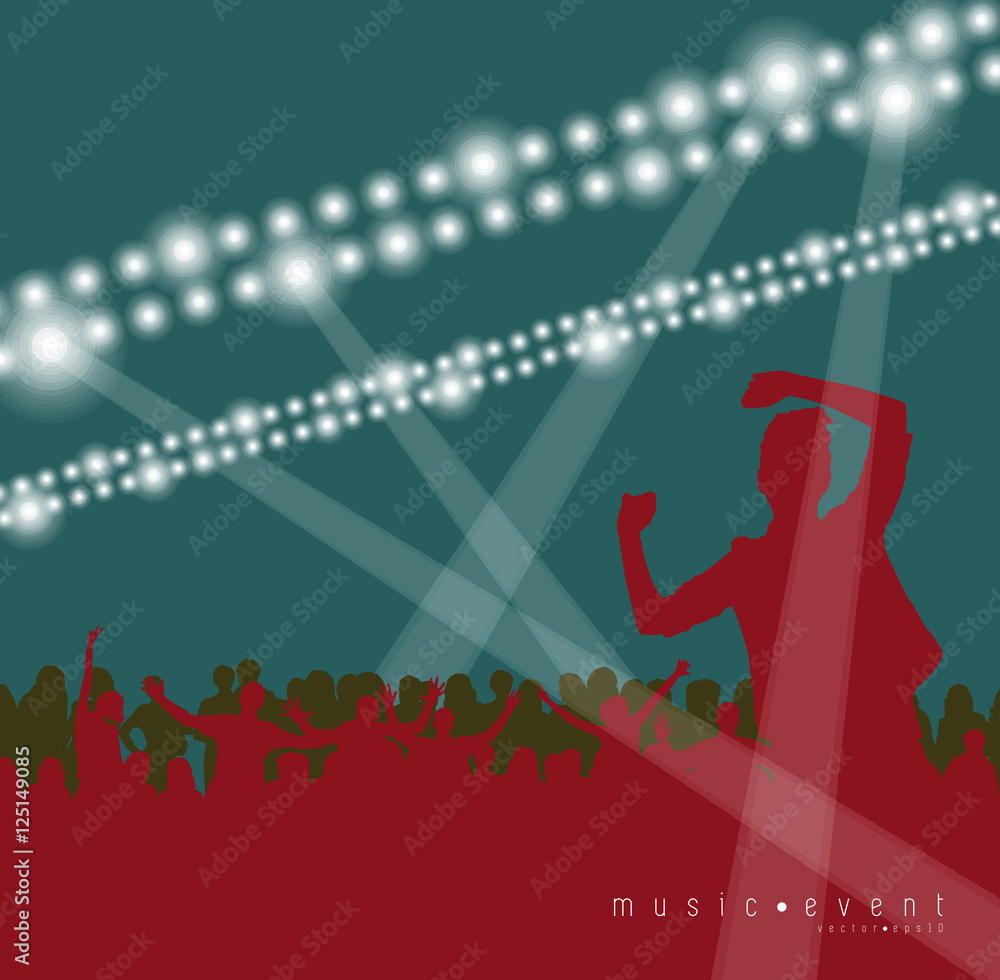 Dancing people. Music background ready for poster or banner Stock ...