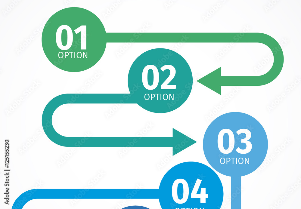 Cool Tone Connected Circle Flowchart Style Infographic 1 Stock Template ...