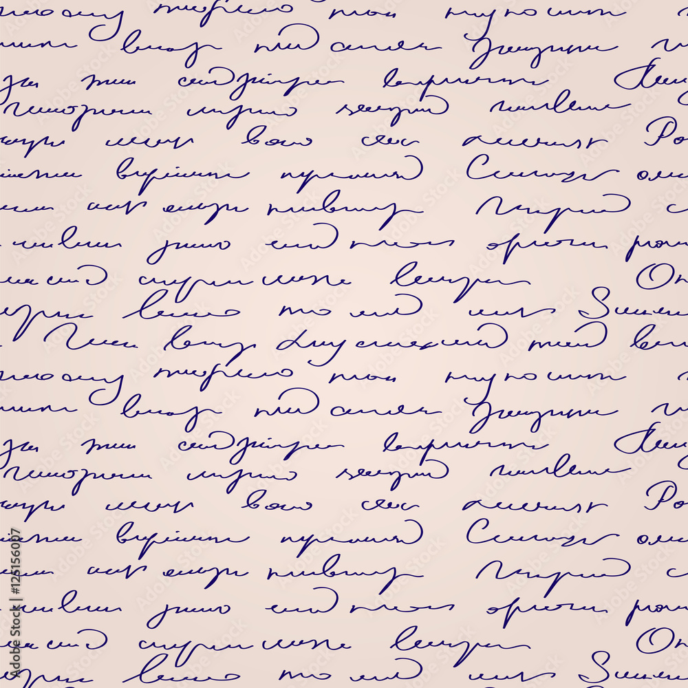 Seamless abstract handwritten text pattern Stock Vector | Adobe Stock