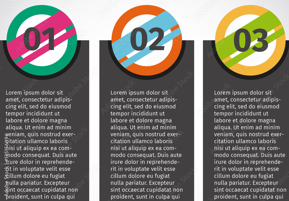 Green Orange Yellow Number Infographic Brochure Layout Template Stock ...