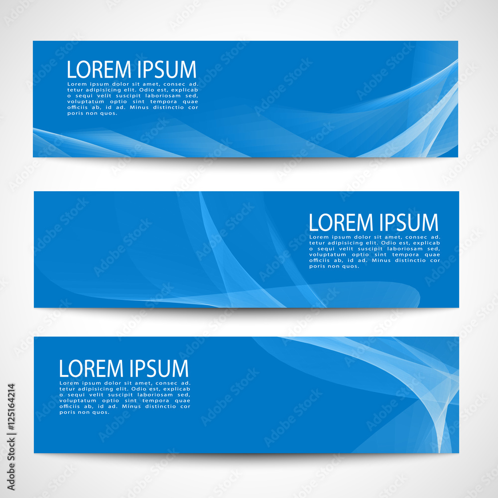 Abstract header white wave blue background vector design Stock Vector ...