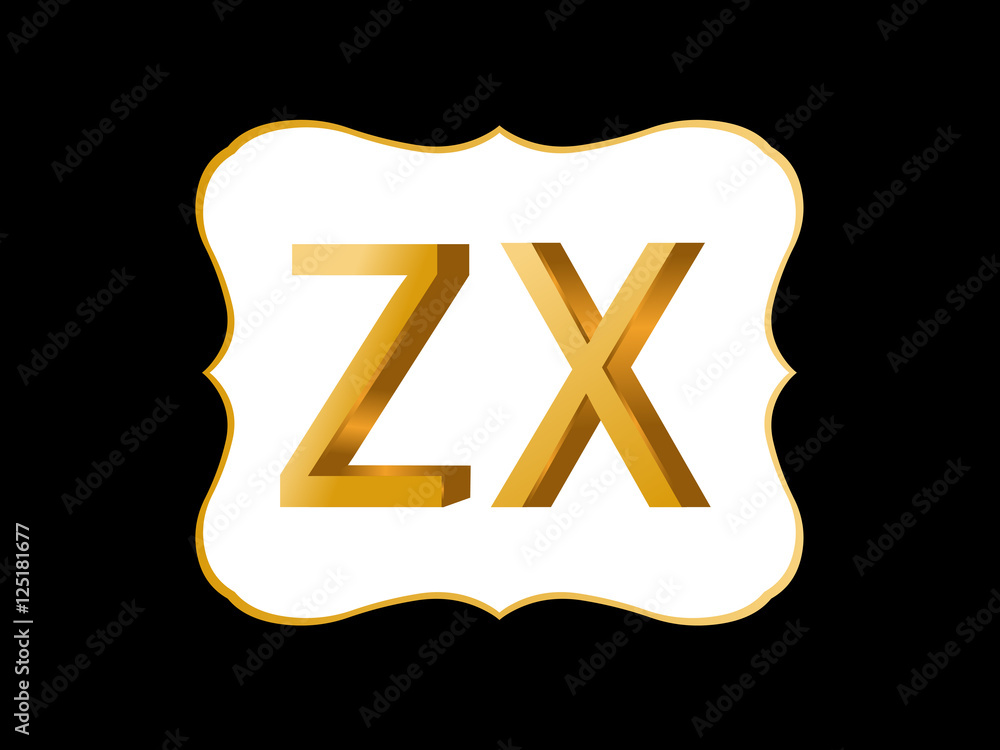 ZX Initial Logo for your startup venture Stock Vector | Adobe Stock