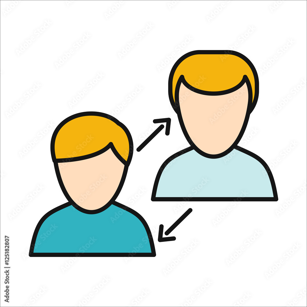Human Interaction Icon Stock Vector | Adobe Stock