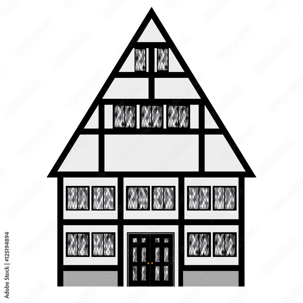 Medieval house vector Stock Vector | Adobe Stock