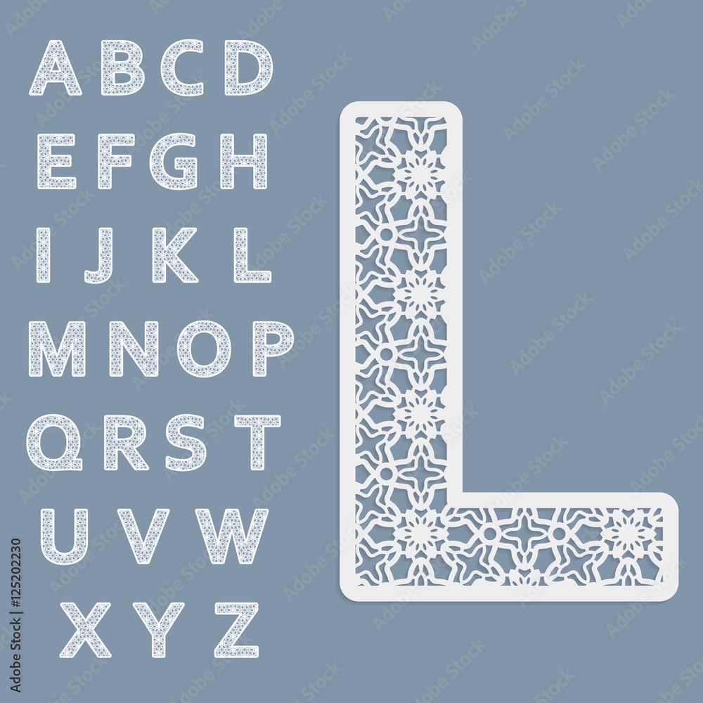 Templates for cutting out letters. Full English alphabet. May be used ...