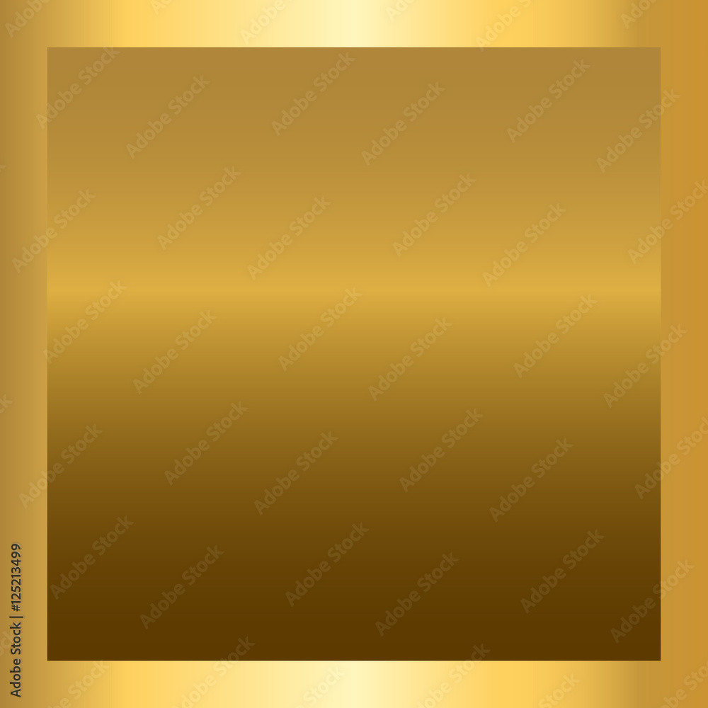 Gold texture in square golden frame. Gradient smooth material ...