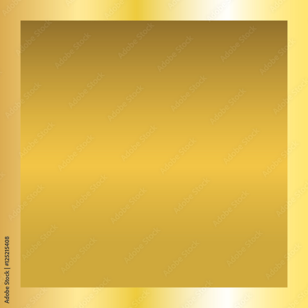 Gold texture in square golden frame. Gradient smooth material ...