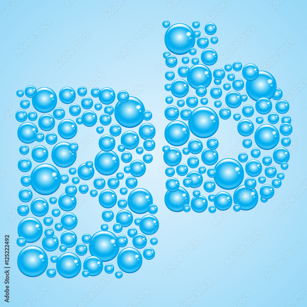Bubbles in blue. Alphabet of bubbles. Eps 10. Stock Vector | Adobe Stock