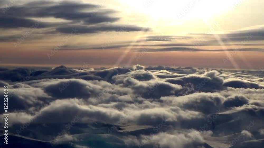 Flying above the clouds Stock Video | Adobe Stock