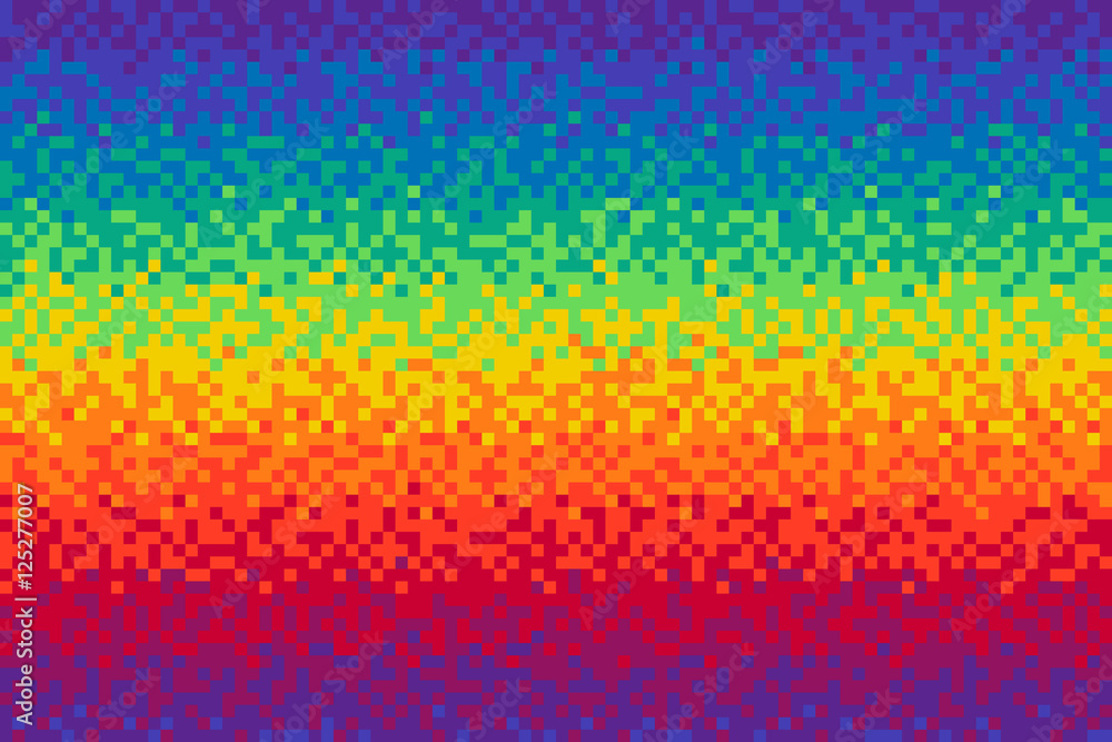 Pixel rainbow background Seamless pattern Stock Vector | Adobe Stock