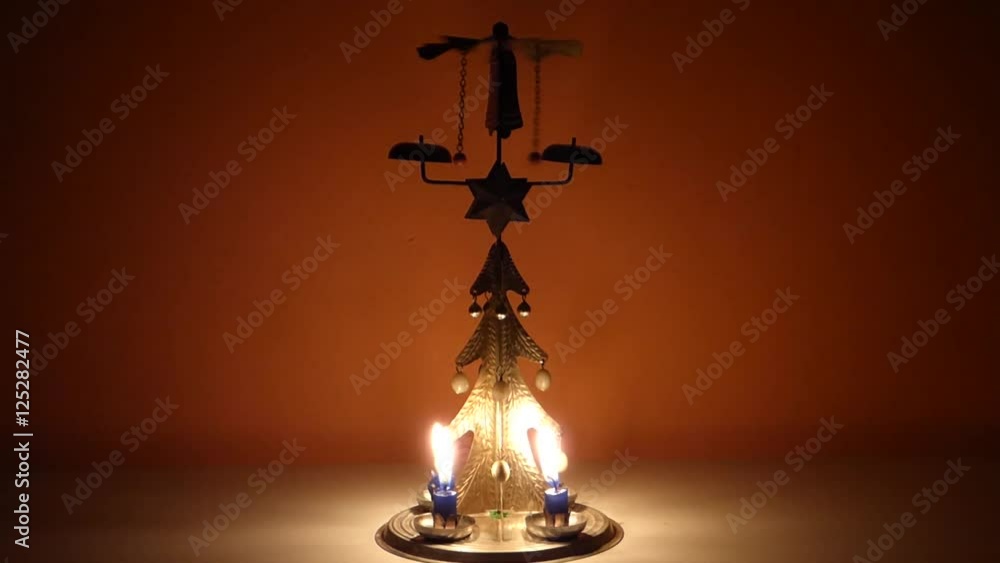 Christmas candle tree chimes Stock Video | Adobe Stock