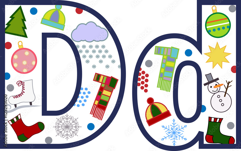 litera d Stock Vector | Adobe Stock