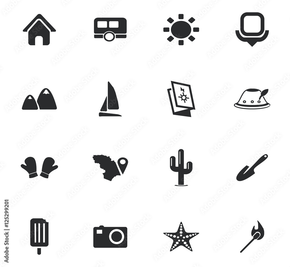 Travel icons set Stock-Vektorgrafik | Adobe Stock