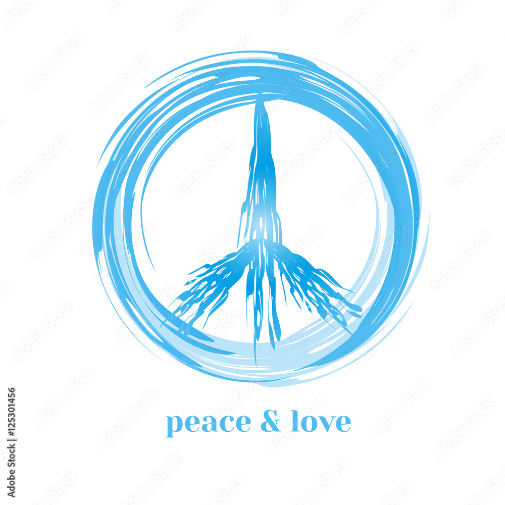 Peace symbol. Pacifist logo. Freedom concept. Antiwar international ...
