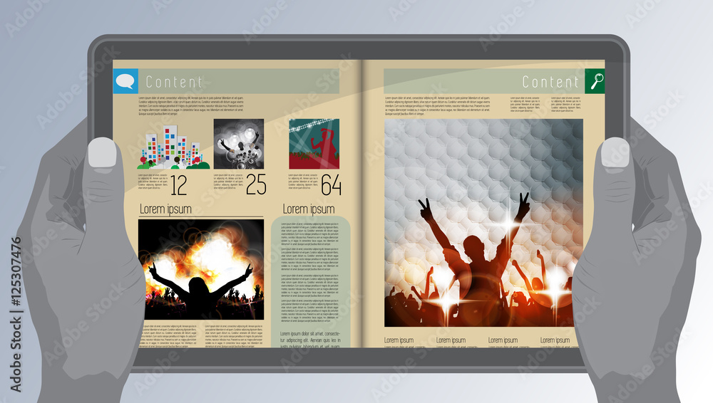 E-Magazine layout design. Vector easy to editable Stock Vector | Adobe ...