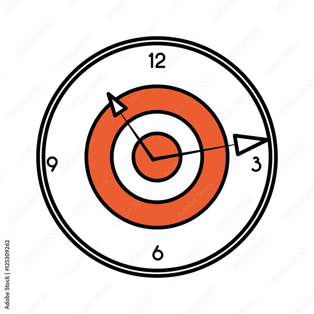 target time clock isolated icon vector illustration design Stock Vector ...