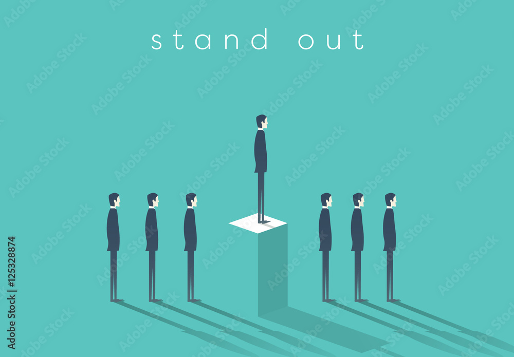 "Stand Out" in Business Illustration 1 Stock Template | Adobe Stock