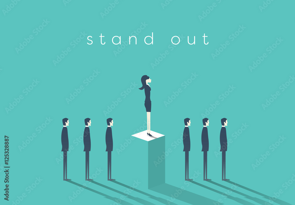 "Stand Out" in Business Illustration 2 Stock Template | Adobe Stock
