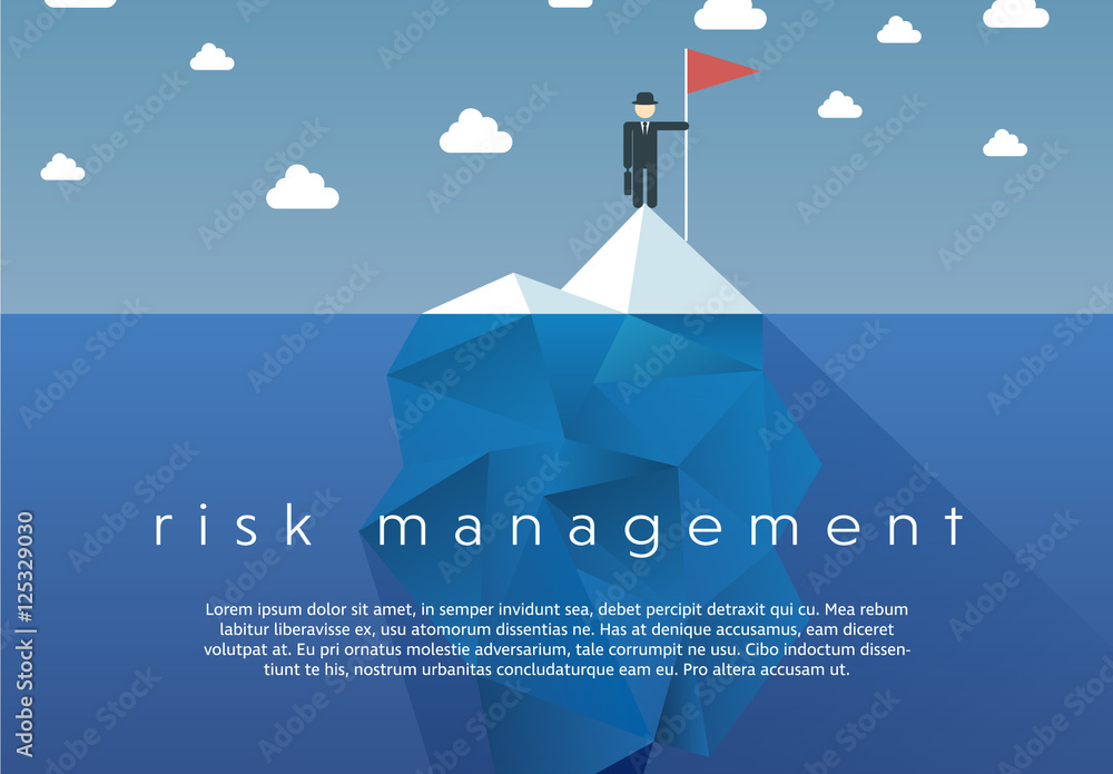 "Risk Management" Iceberg Illustration Stock Template | Adobe Stock